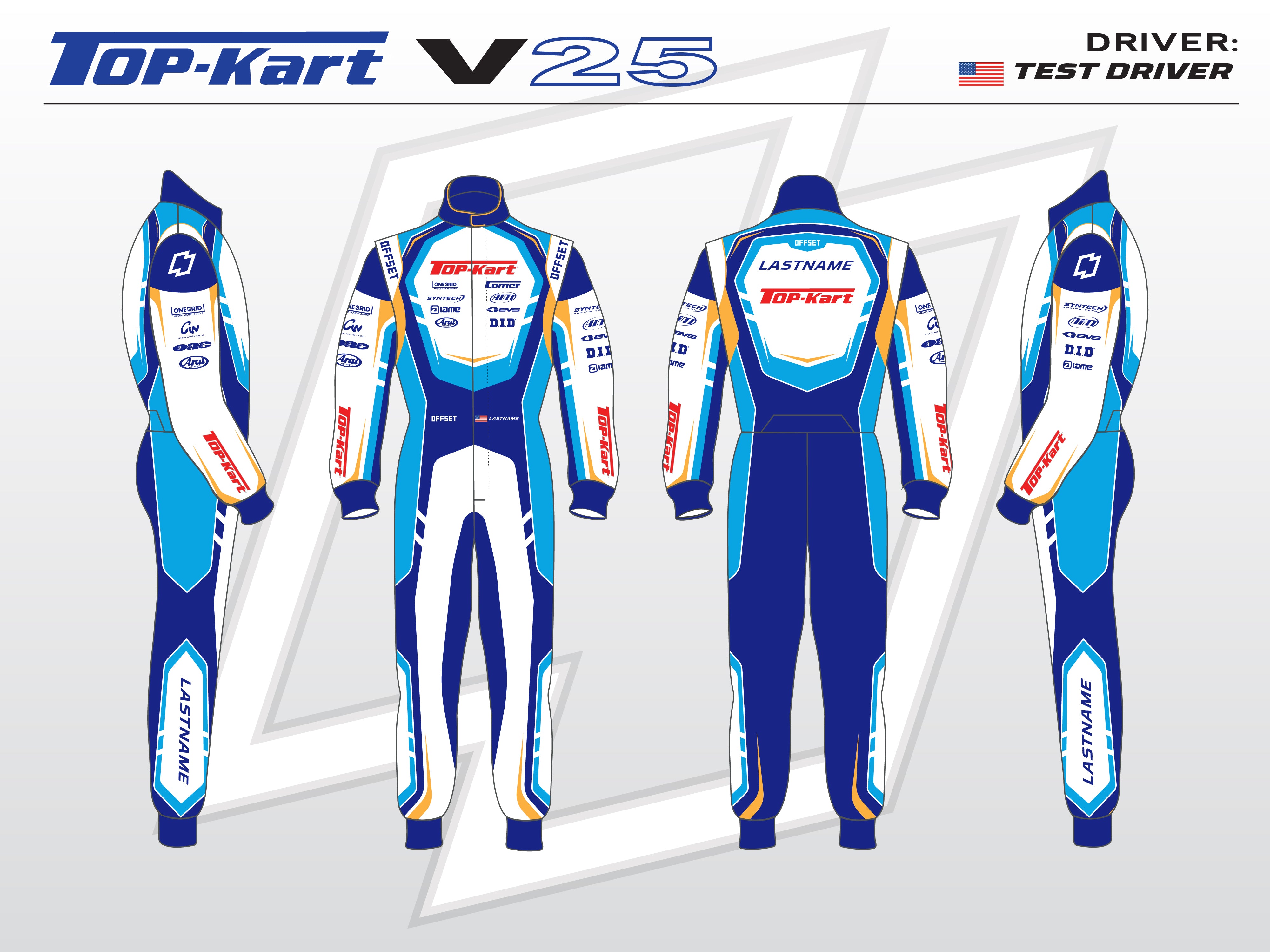 2025 Top Kart Racing Suit X OFFSET – Top Kart USA